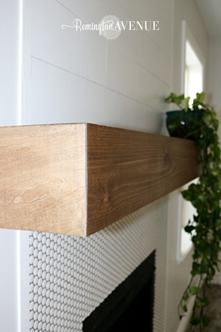 Easy DIY wood mantel - Remington Avenue
