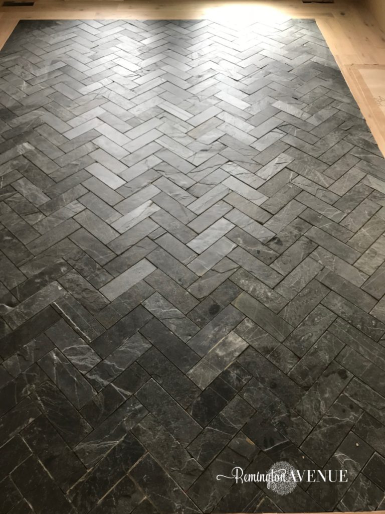 Slate Herringbone Entry Way- A timeless and durable design - Remington ...
