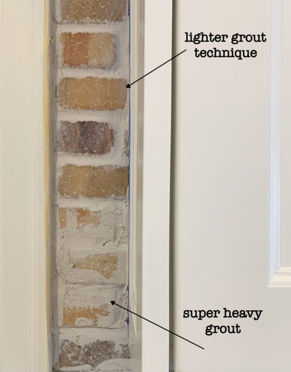 DIY Brick Backsplash with German Schmear - Remington Avenue