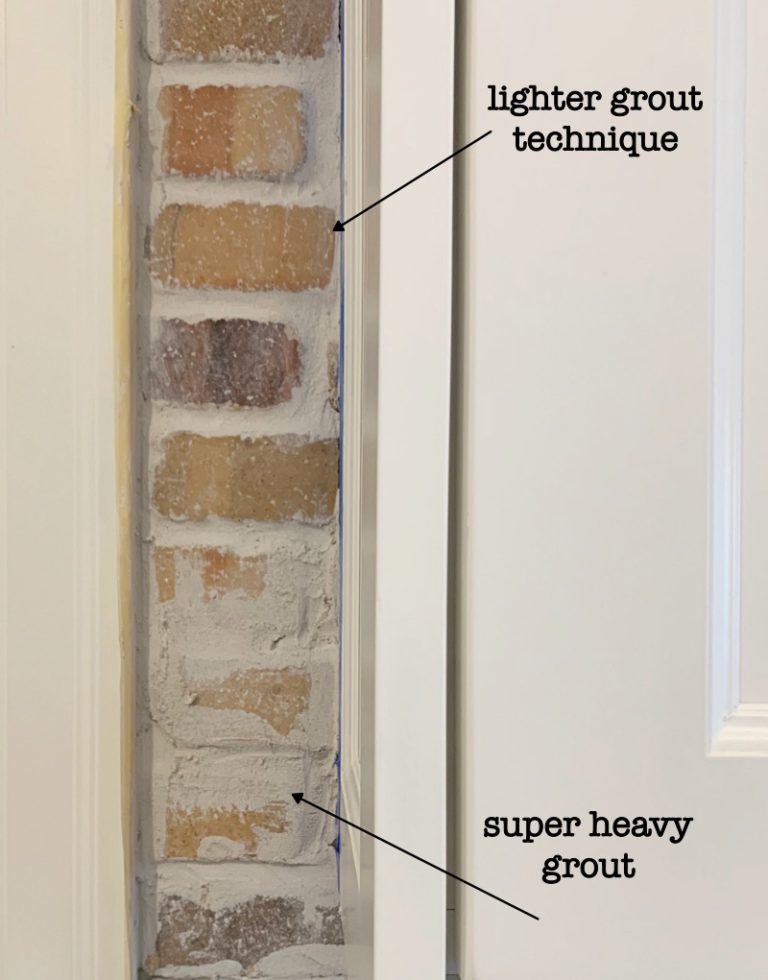 DIY Brick Backsplash with German Schmear - Remington Avenue