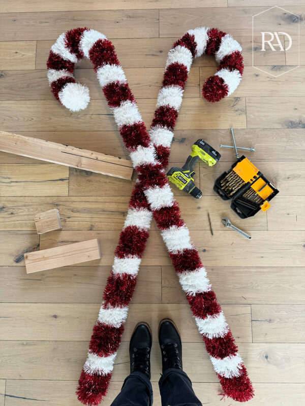 DIY Giant Candy Cane Tutorial - Remington Avenue